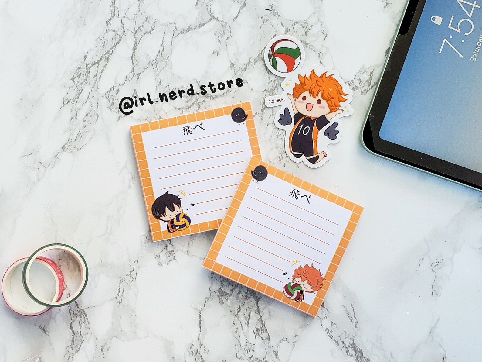 Cute Haikyuu Sticky Notes Anime Stationary Shoyo Hinata - Etsy