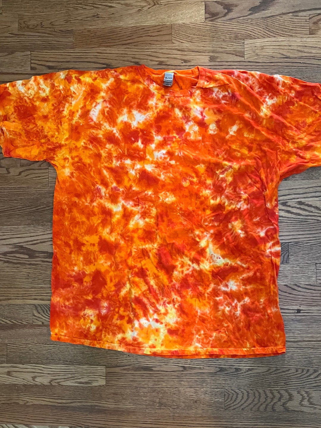 Halloween Orange Tie Dye Shirt - Orange and Yellow Fire Tie Dye ...