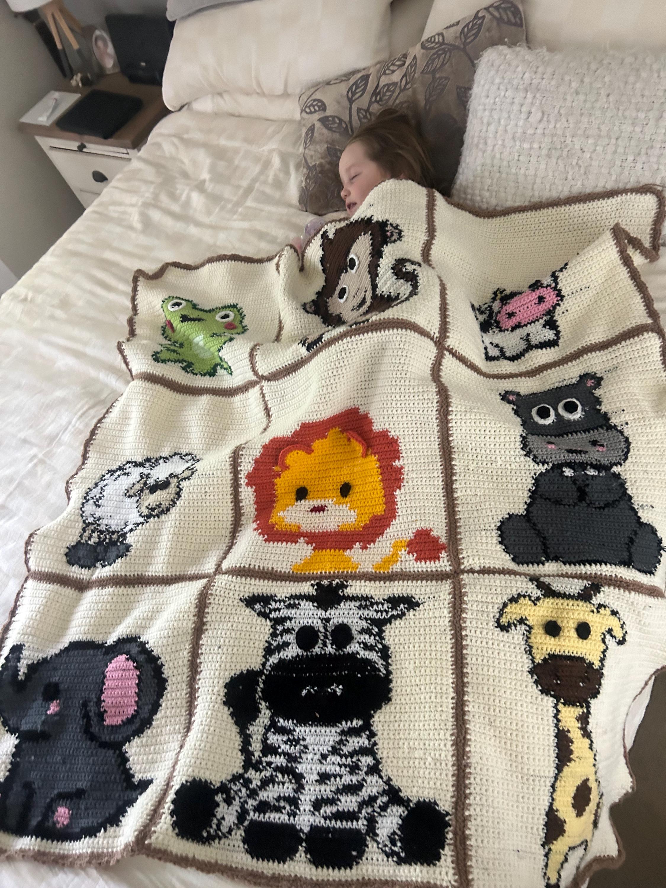 Animal Afghan Crochet Pattern PDF | Cute Baby Child Blanket | Safari ...