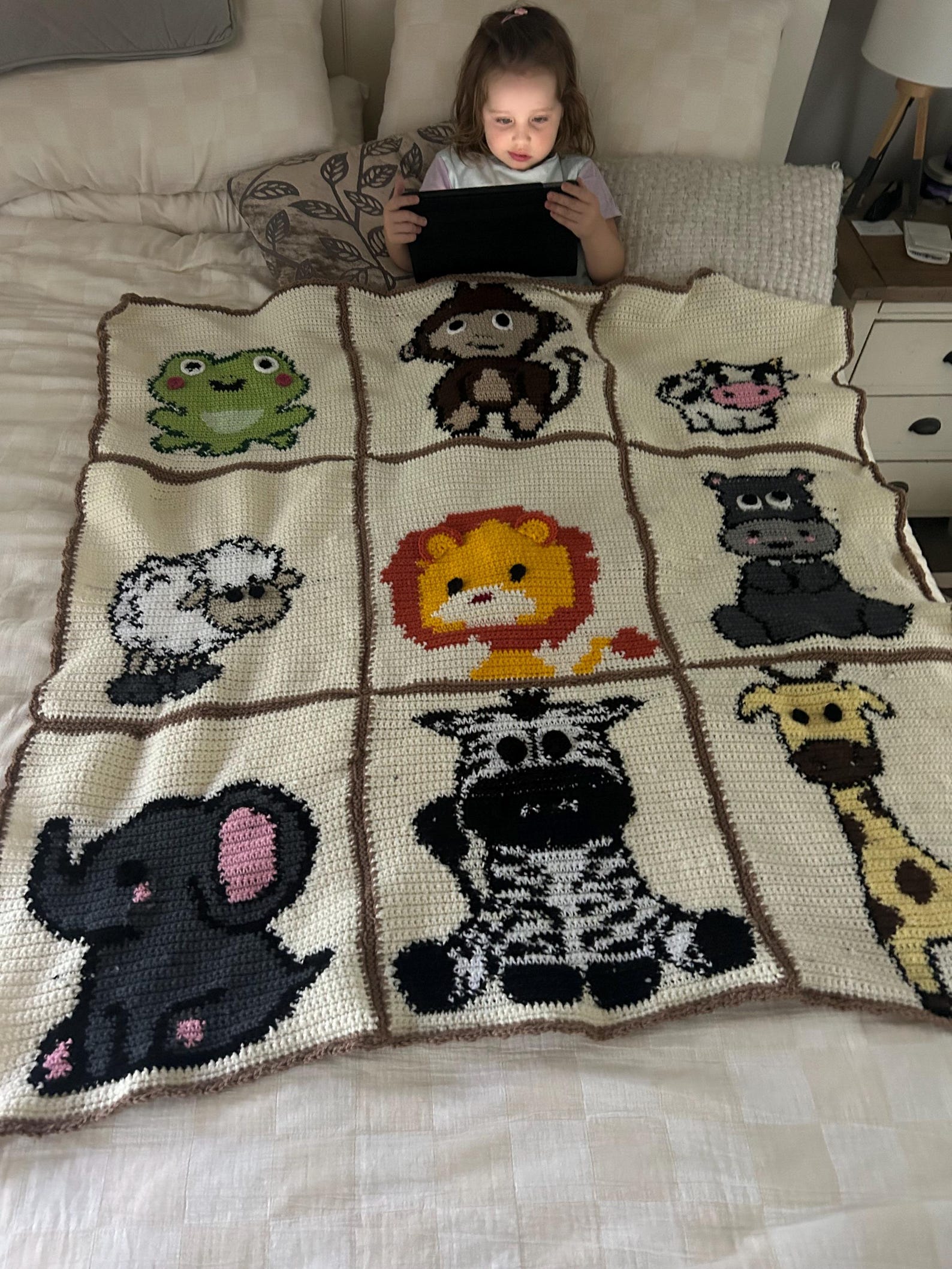 Animal Afghan Crochet Pattern PDF | Cute Baby Child Blanket | Safari ...