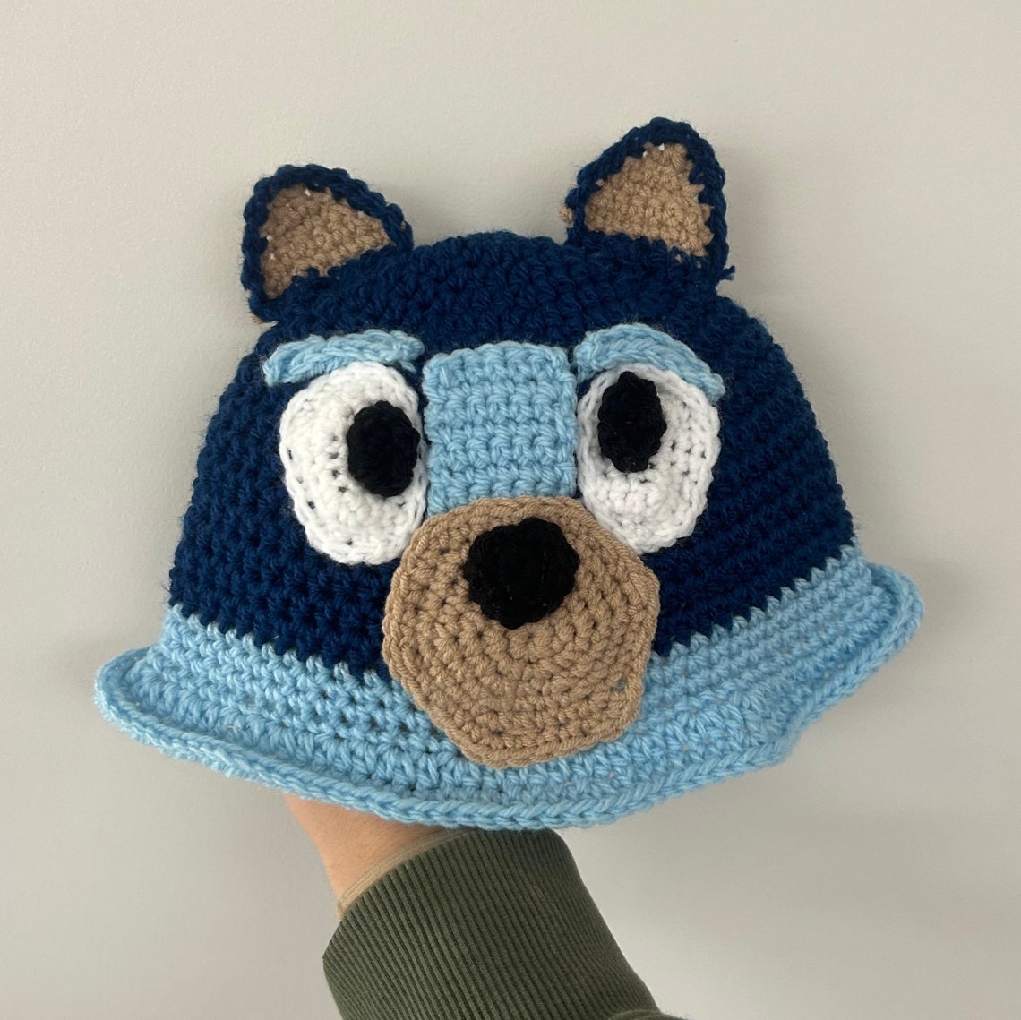 Handmade Crochet Bluey Dog Bucket Hat Baby Toddler Child and Adult ...