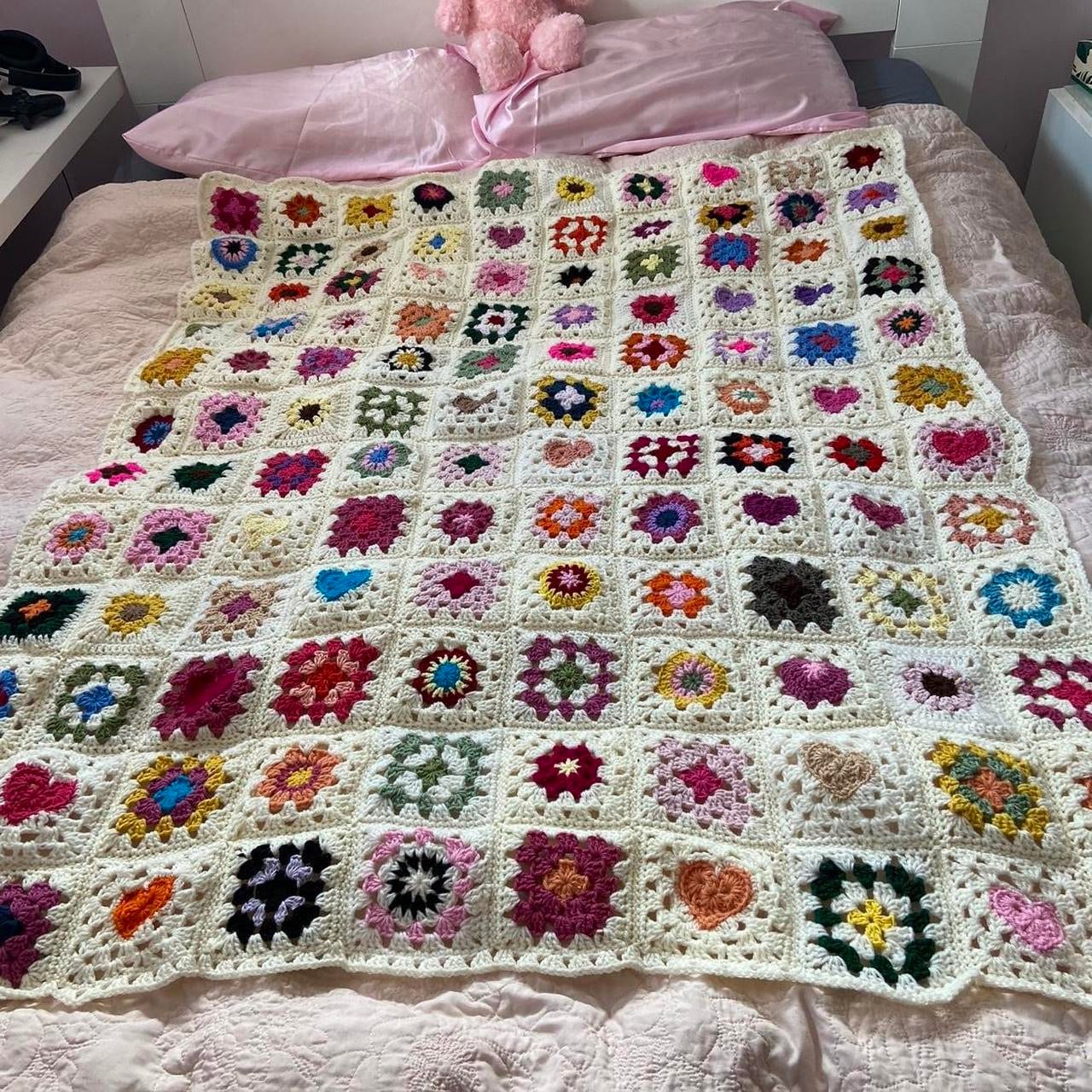 Handmade Crochet Big Granny Square Blanket - Etsy