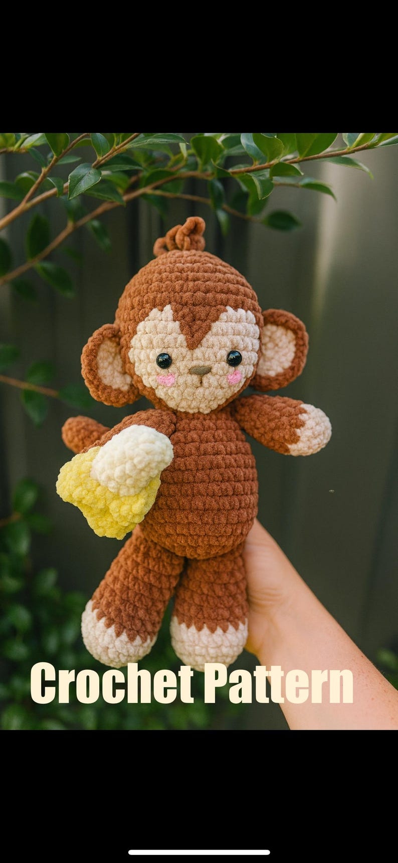 Monkey Crochet Plushie Kit – Beginner Amigurumi Kit With Yarn & Pattern ...