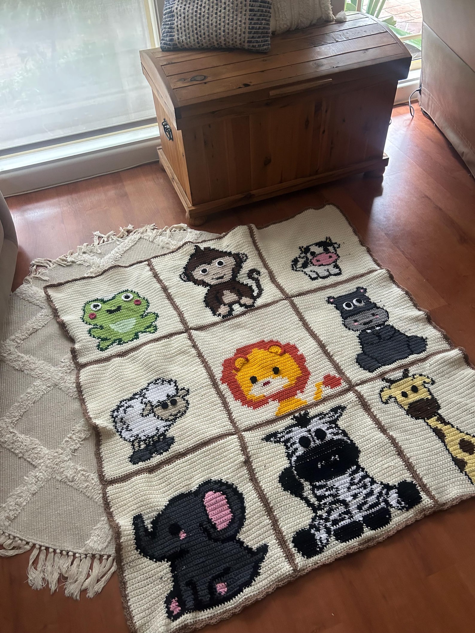 Animal Afghan Crochet Pattern PDF | Cute Baby Child Blanket | Safari ...