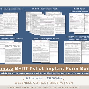 BHRT Pellet Implant Ultimate Form Bundle Testosterone Pellet Estrogen ...