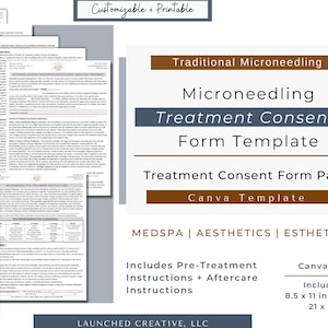 Microneedling Consent Form | Microneedle Consent Release Form ...
