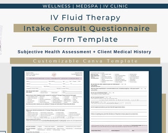 Medical Fluid Intake Form - Etsy