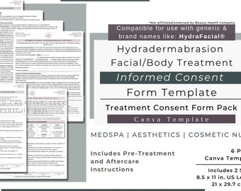 Hydrafacial Consent Form - Etsy