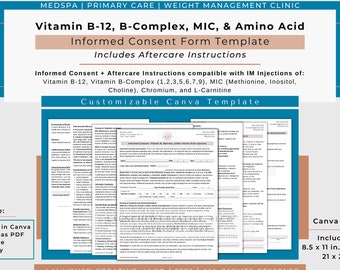 Editable and Printable Dermal Filler and Dental Infiltrate - Etsy