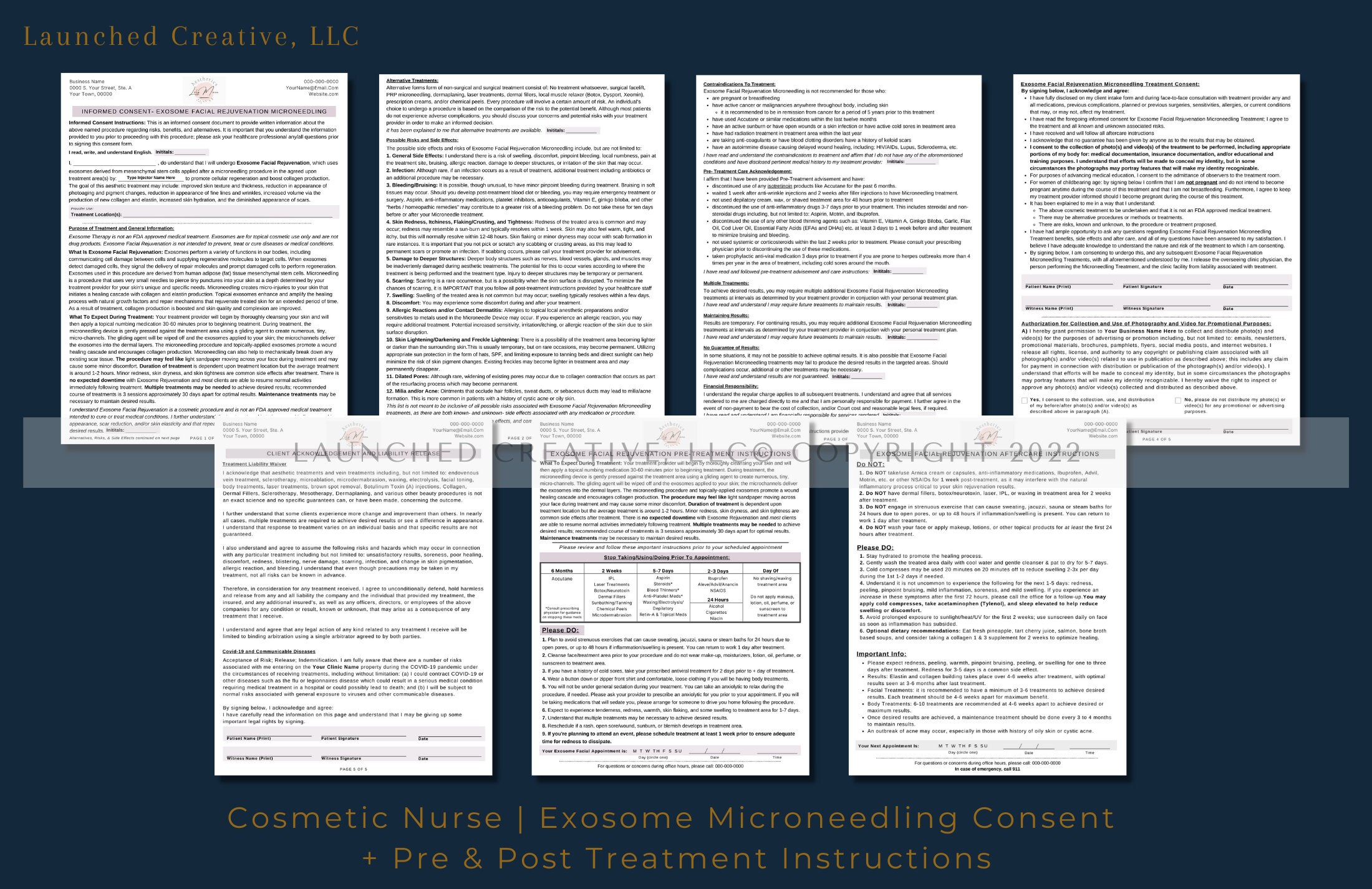 Exosome Microneedling Consent Template Exosome Facial Rejuvenation ...