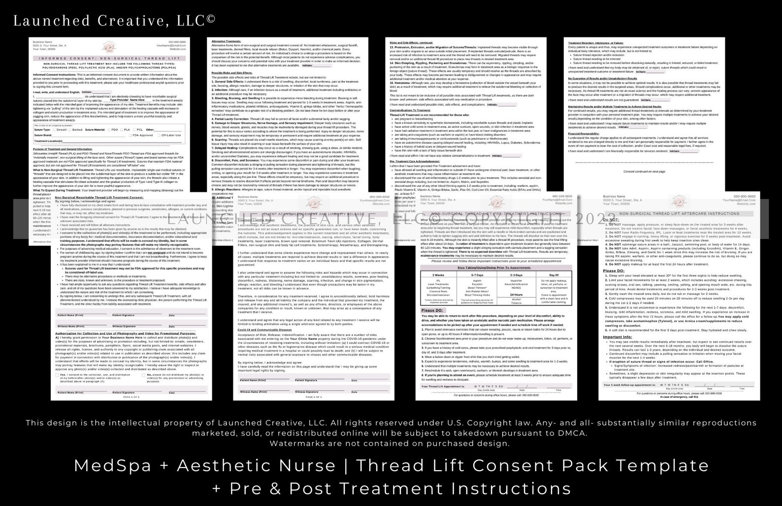 Thread Lift Consent Form Template PDO Thread Lift Silhouette Instalift ...