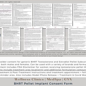 BHRT Pellet Implant Ultimate Form Bundle Testosterone Pellet Estrogen ...