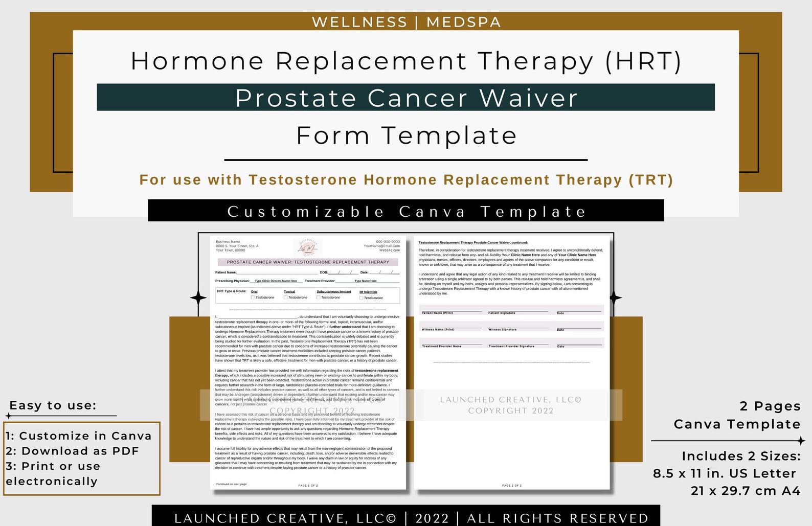 Testosterone Replacement Therapy Prostate Cancer Waiver Form | HRT ...