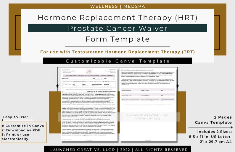 Testosterone Replacement Therapy Prostate Cancer Waiver Form | HRT ...