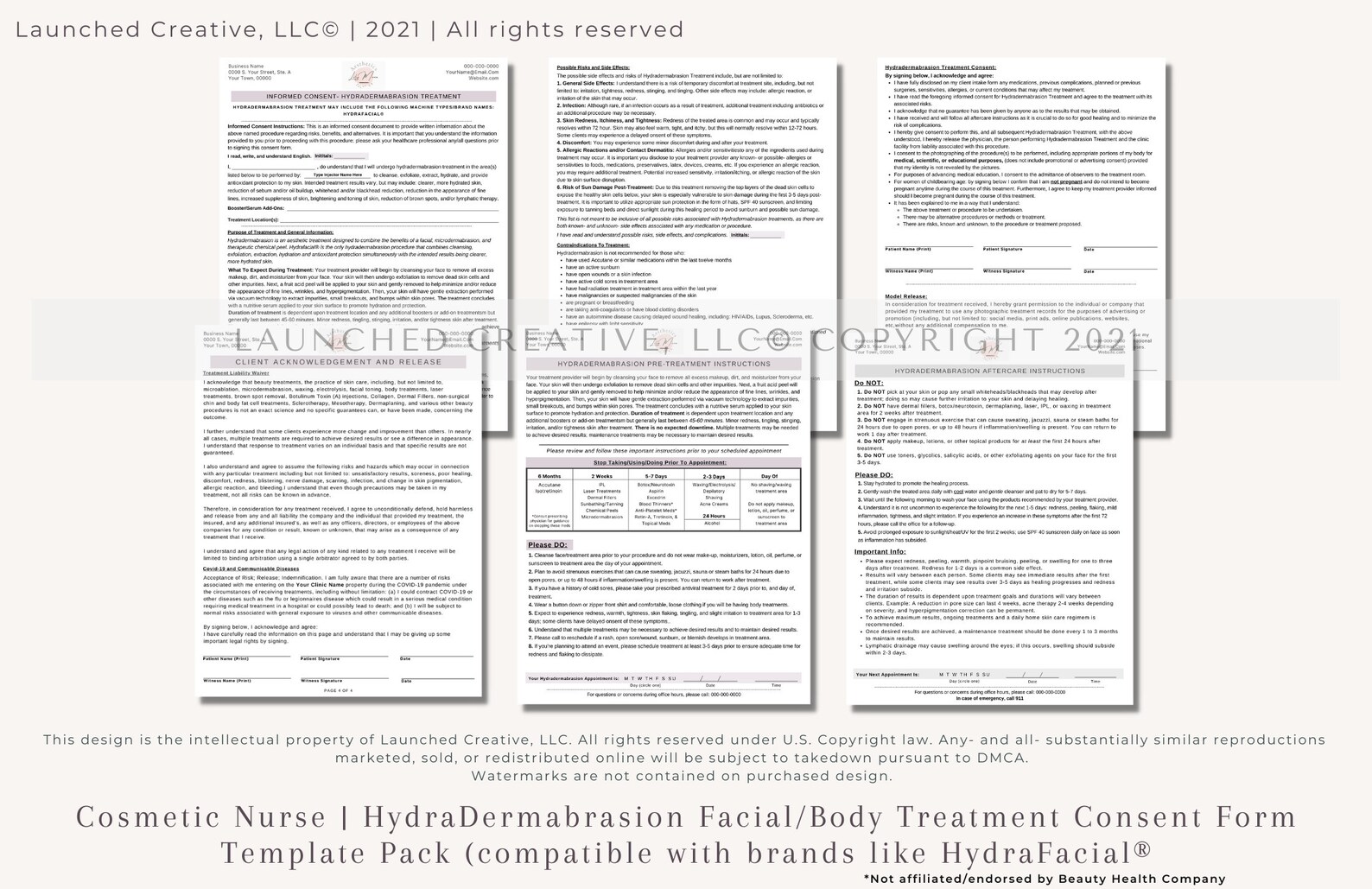 Hydradermabrasion Hydrafacial Consent Form Hydradermabrasion Consent ...