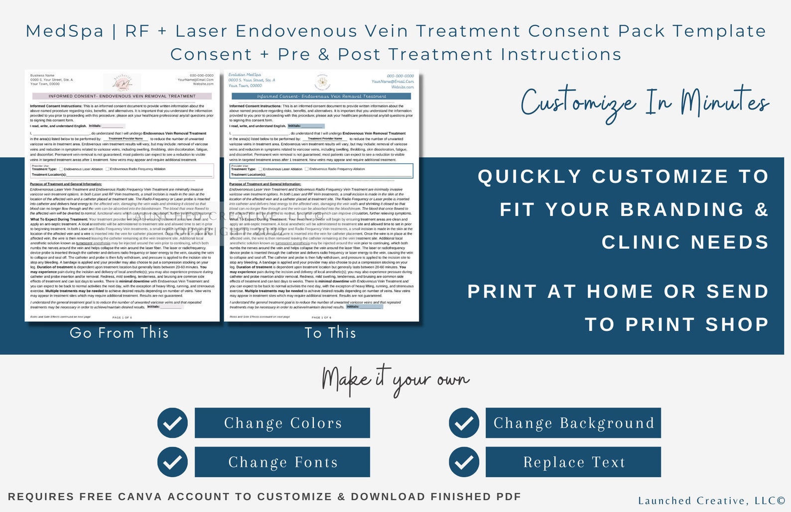 Endovenous Laser Radio Frequency Vein Ablation Consent Form Endovenous ...