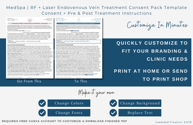 Endovenous Laser Radio Frequency Vein Ablation Consent Form Endovenous ...