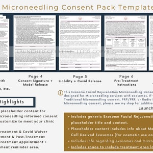 Exosome Microneedling Consent Template | Exosome Facial Rejuvenation ...