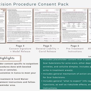 Scar Subcision Consent Form Template | Acne Scar Subcision Procedure ...