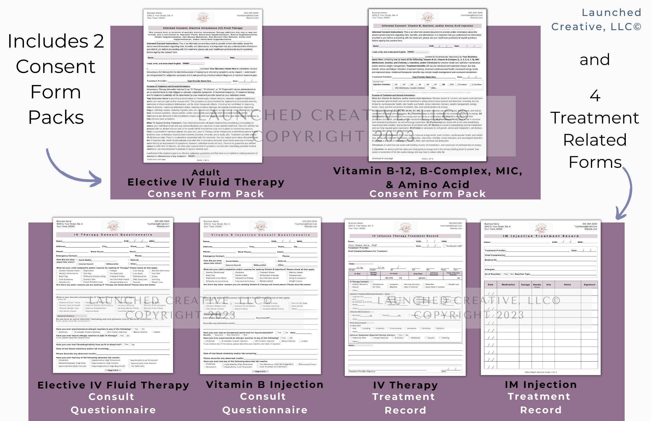 IV Therapy B Complex Form Template Bundle IV Fluids B Mic Consult IV ...