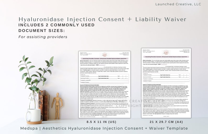 Hyaluronidase Consent Waiver Form for Assisting Provider Ultrasound ...