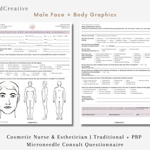 Microneedling PRP Consult Questionnaire | Microneedle Male Body Face ...