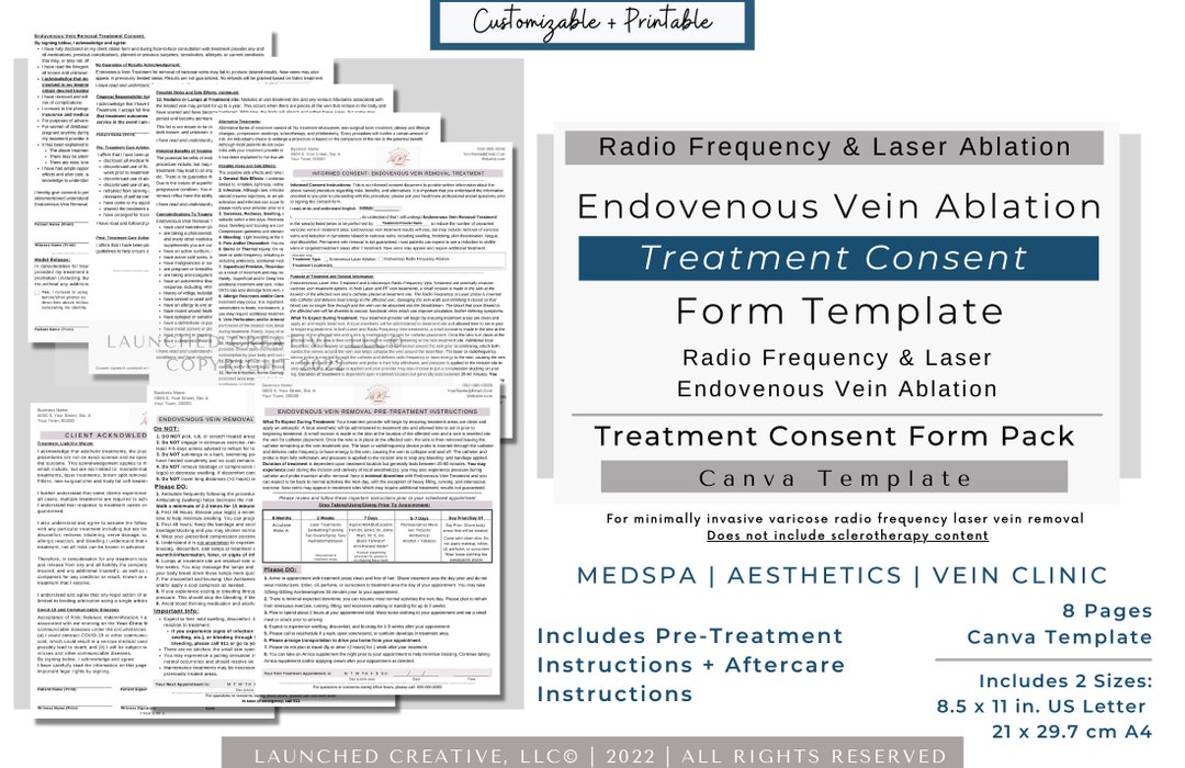 Endovenous Laser Radio Frequency Vein Ablation Consent Form ...