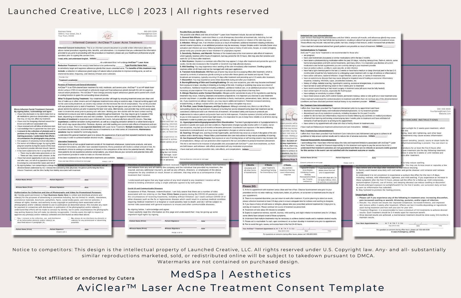 Acne Laser Treatment Consent Form Template | Aviclear™ Laser Acne ...