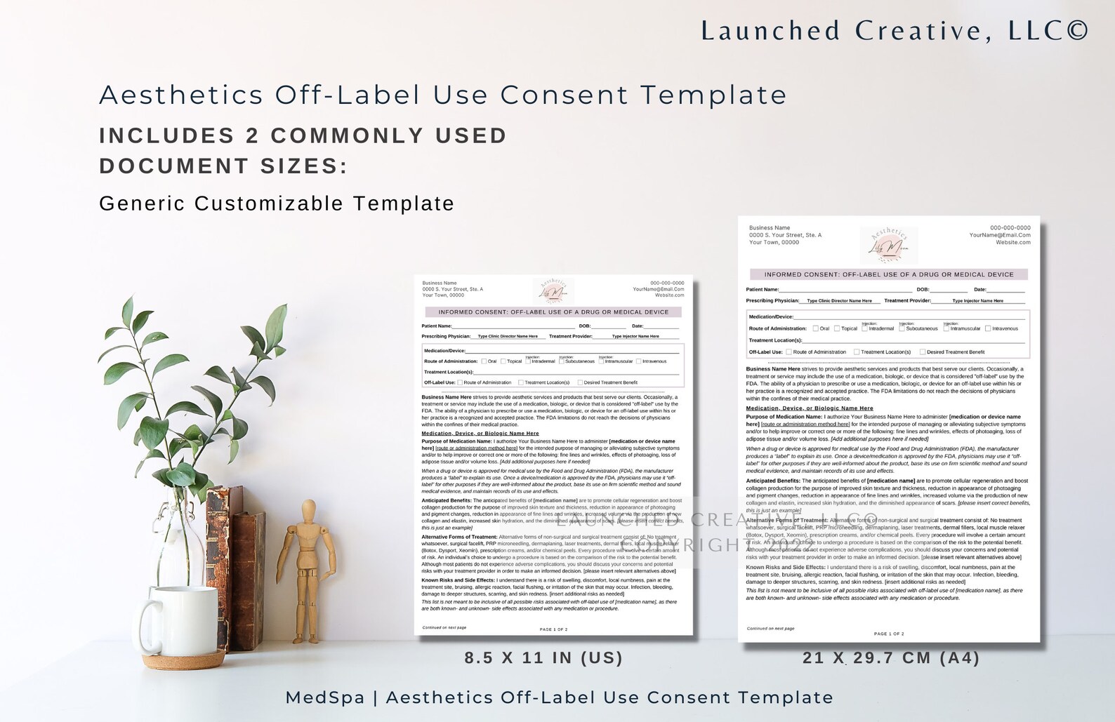 Medspa Aesthetics off Label Use Informed Consent Template | Aesthetics ...