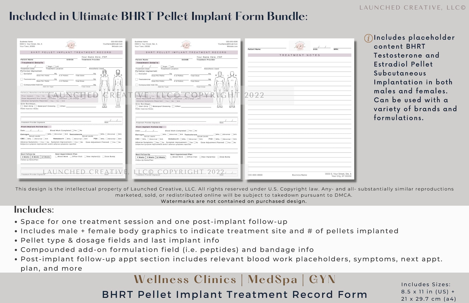 BHRT Pellet Implant Ultimate Form Bundle Testosterone Pellet Estrogen ...