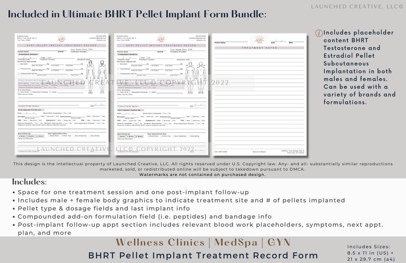 BHRT Pellet Implant Ultimate Form Bundle Testosterone Pellet Estrogen ...