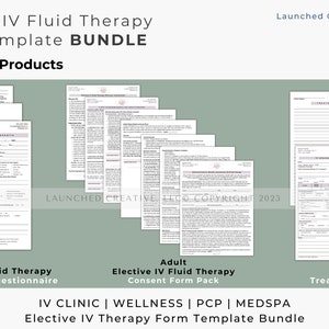 IV Therapy Form Template Bundle | Elective IV Infusion Consult | IV ...