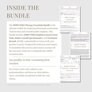 BHRT Pellet Implant Form Bundle | Testosterone Pellet Estrogen Pellet ...