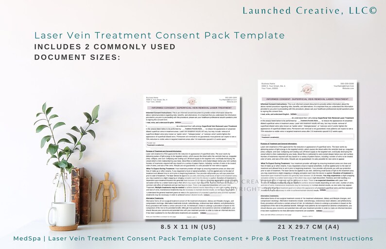 Laser Vein Removal Consent Form Laser Vein Removal Consent Medspa ...