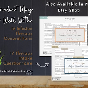IV Infusion Therapy Treatment Record Form Template | IV Therapy Record ...