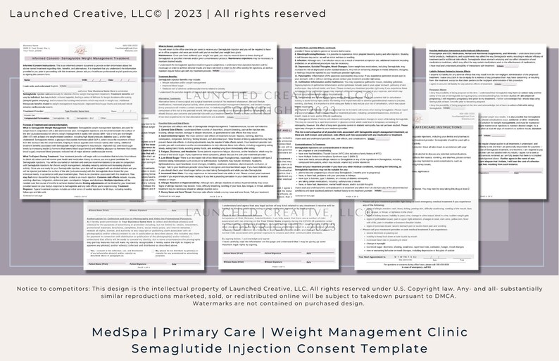 Semaglutide Weight Loss Injection Consent Form Template | Semaglutide ...