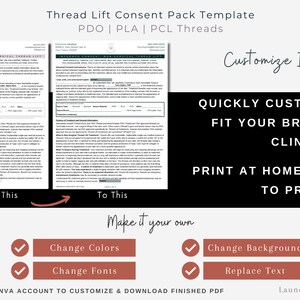 Thread Lift Consent Form Template | PDO Thread Lift Silhouette ...