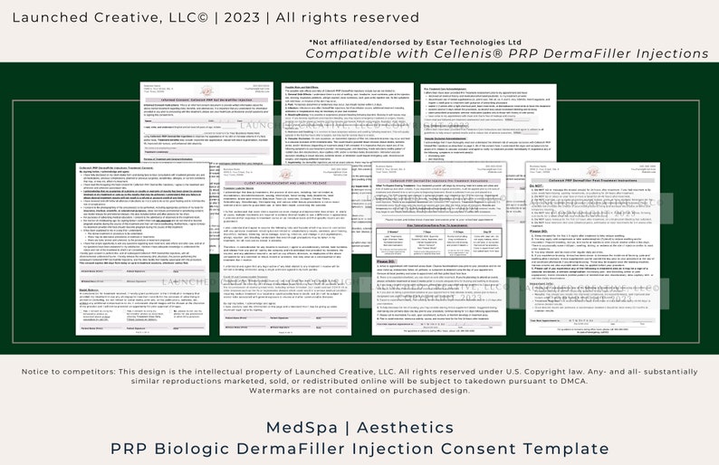 Cellenis PRP Dermafiller Consent Form | Cellenis Biologic PRP Filler ...