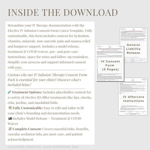 IV Infusion Therapy Consent Form Template | IV Fluid Therapy Consent ...