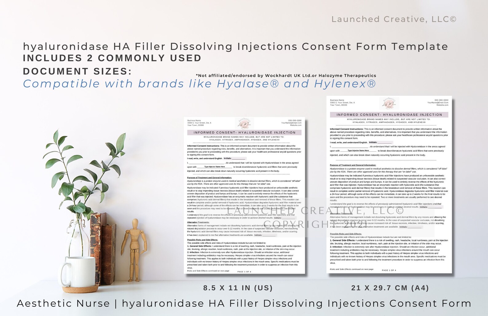 Hyaluronidase Filler Reversal Hyalase Informed Consent - Etsy