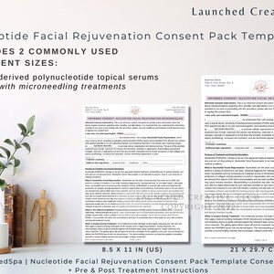 Nucleotide Microneedling Consent Template | PDRN Polynucleotide Facial ...