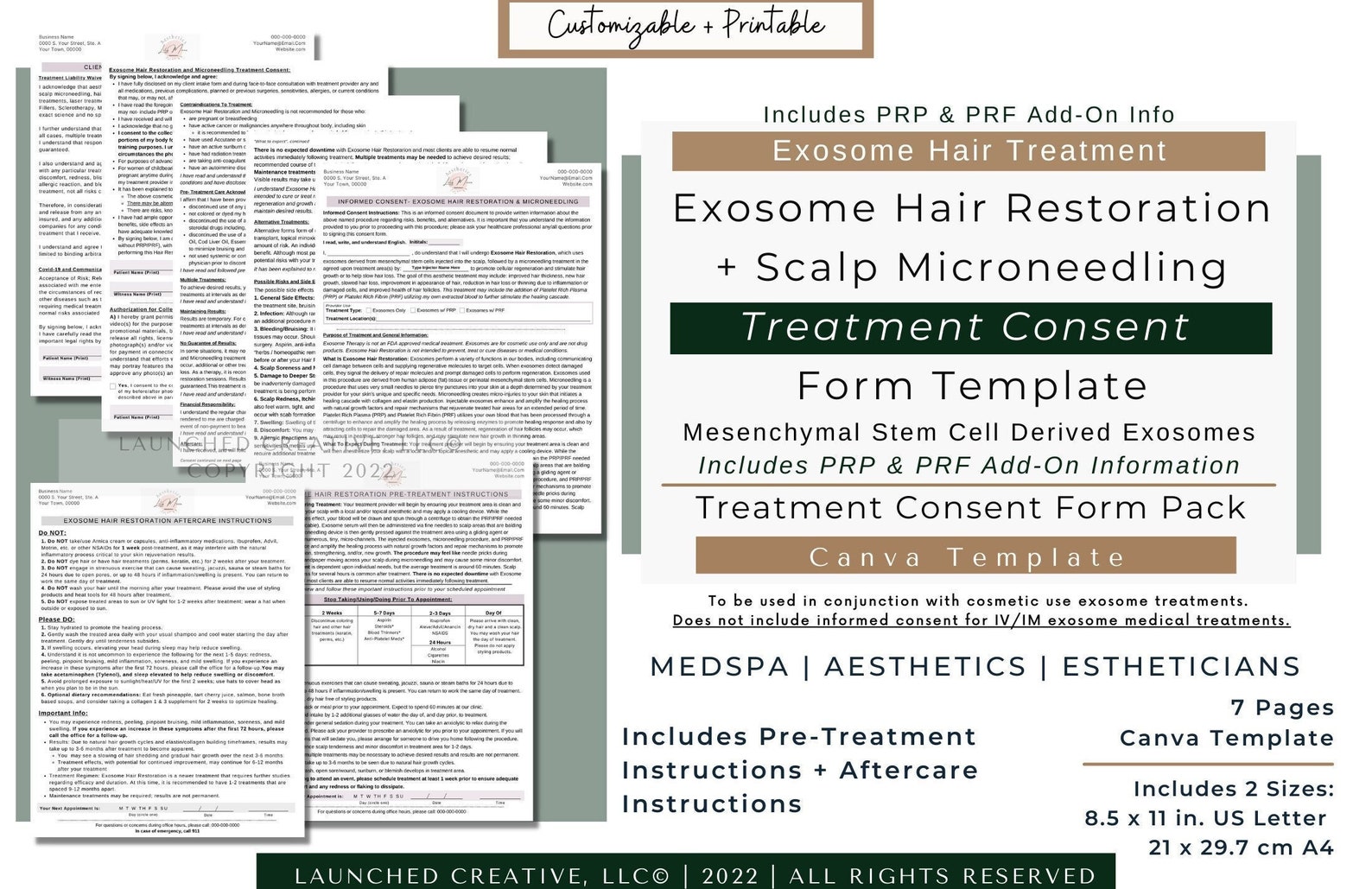 Exosome Hair Restoration Consent Exosome Hair Scalp Microneedling PRP ...