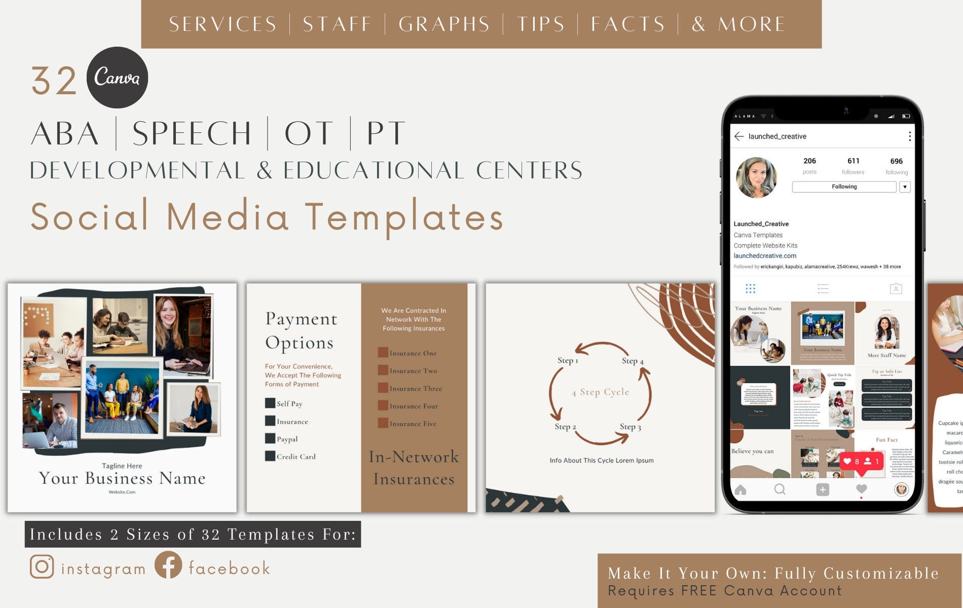 ABA Therapy BCBA OT Speech Therapy Social Media - Etsy