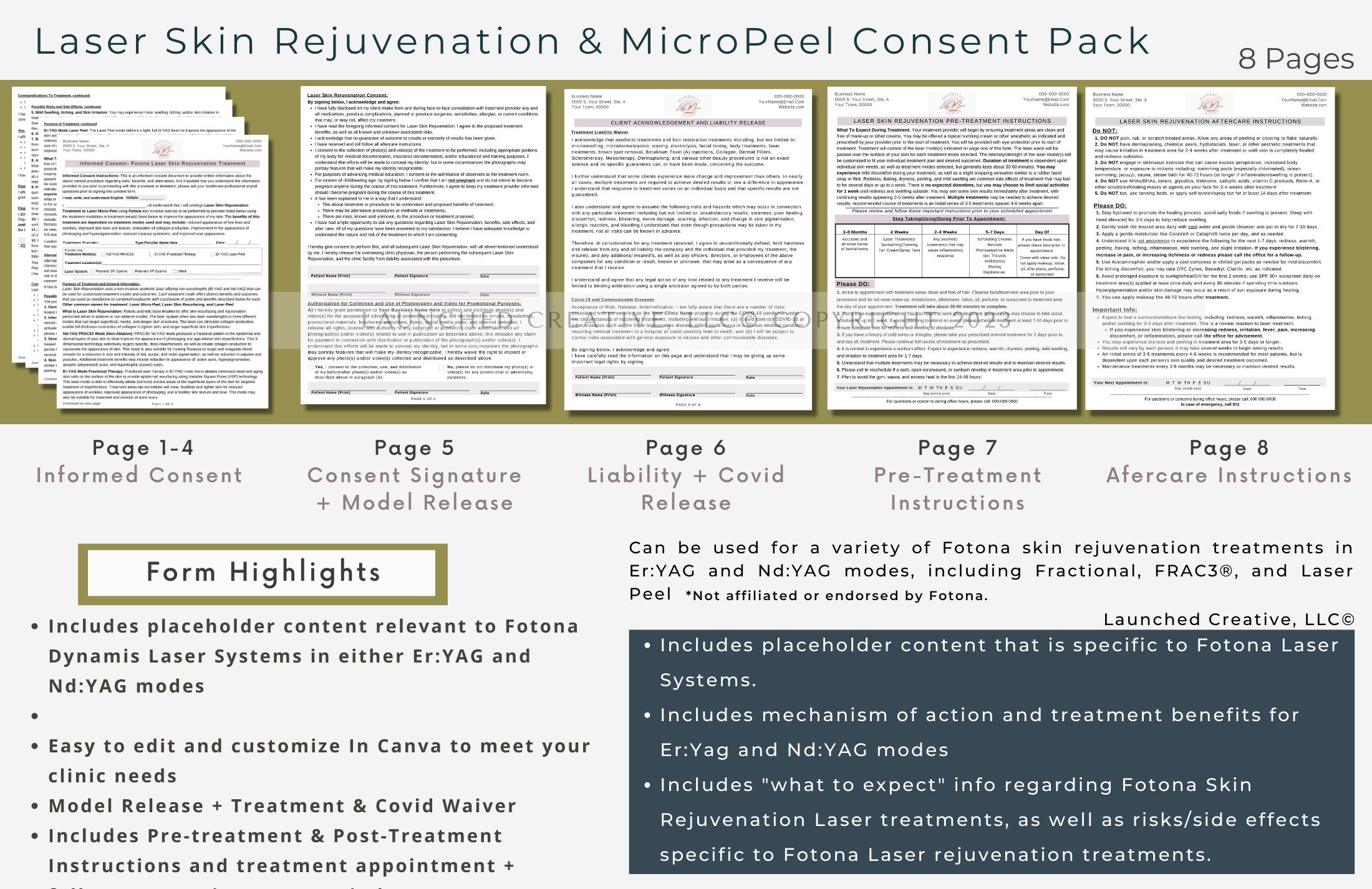 Laser Micro Peel Rejuvenation Treatment Consent Form Template | Fotona ...