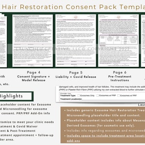 Exosome Hair Restoration Consent | Exosome Hair Scalp Microneedling PRP ...