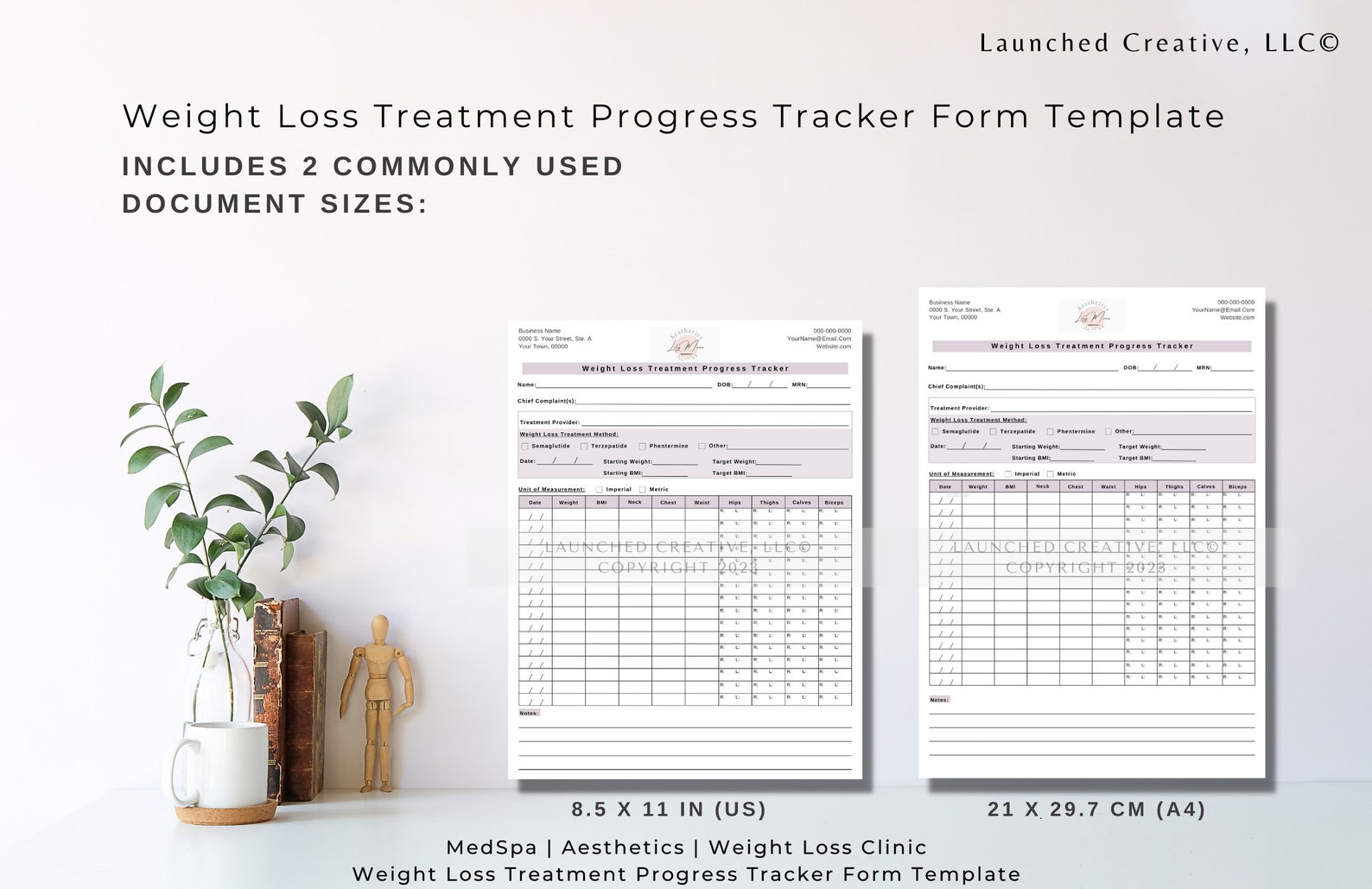 Weight Loss Treatment Progress Tracker Template Semaglutide Tirzepatide ...