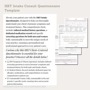 BHRT Pellet Implant Form Bundle | Testosterone Pellet Estrogen Pellet ...