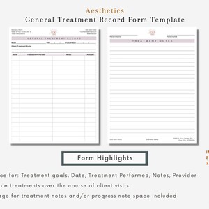 Aesthetics Skin Analysis Treatment Form Bundle Medspa Esthetician ...
