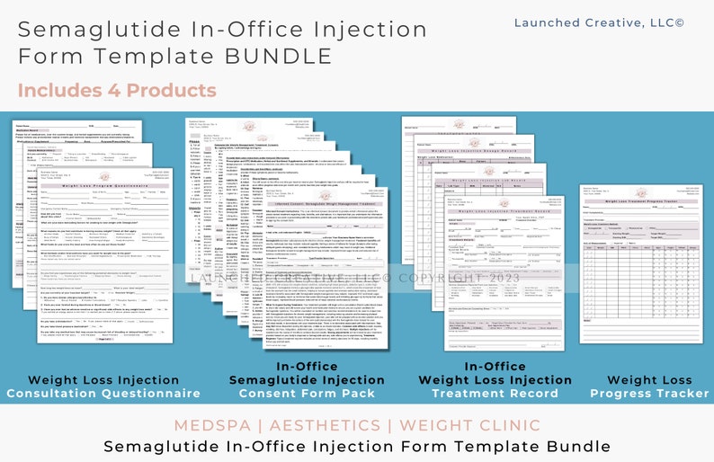Semaglutide Weight Loss Injection Form Bundle Semaglutide In-office ...
