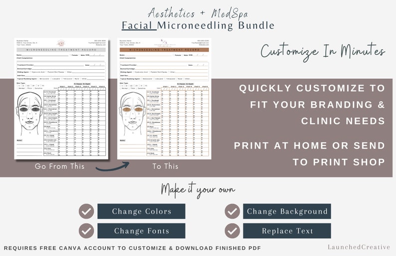 Microneedling Form Bundle Microneedle Consult Microneedle - Etsy